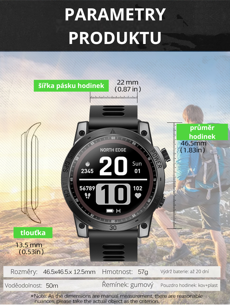 Hodinky North Edge Cross Fit 3 | GPS smart hodinky